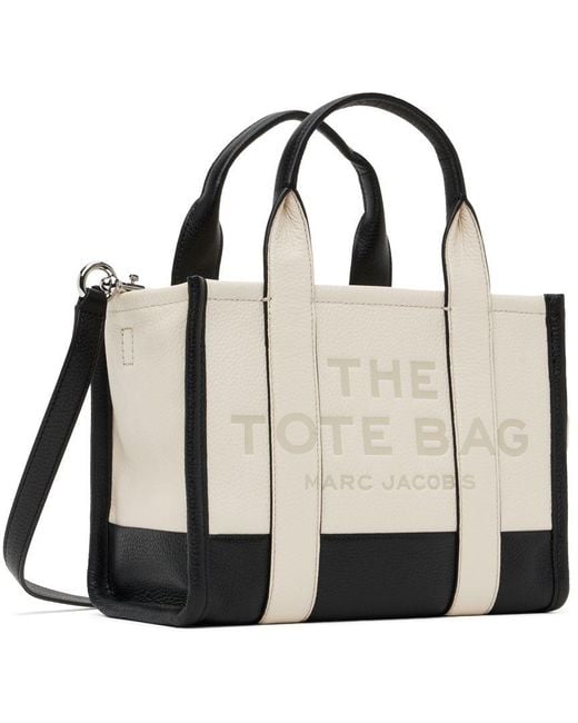 Marc Jacobs Black & Off-white 'the Colorblock Small' Tote in Natural | Lyst