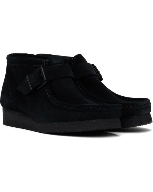 Clarks Wallabee Buckle Boots in Black | Lyst