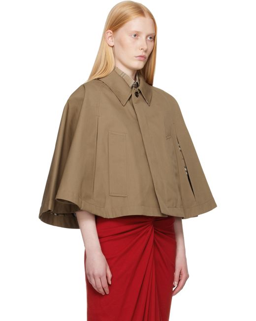 Burberry Capelet Jacket in Red | Lyst