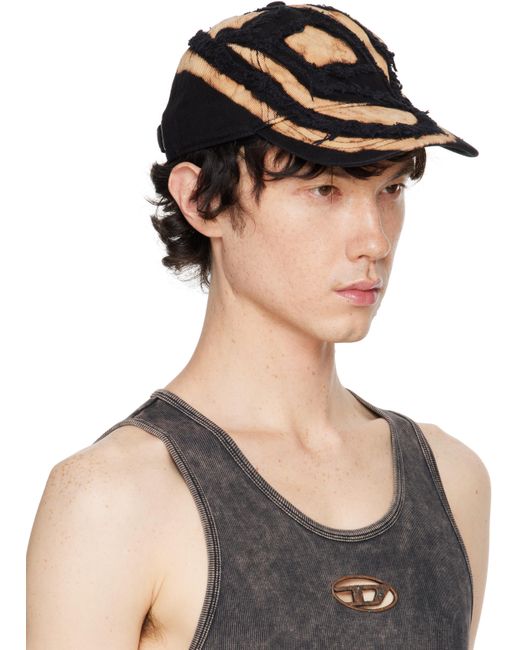 DIESEL Tan C-Jason Cap in Black for Men | Lyst