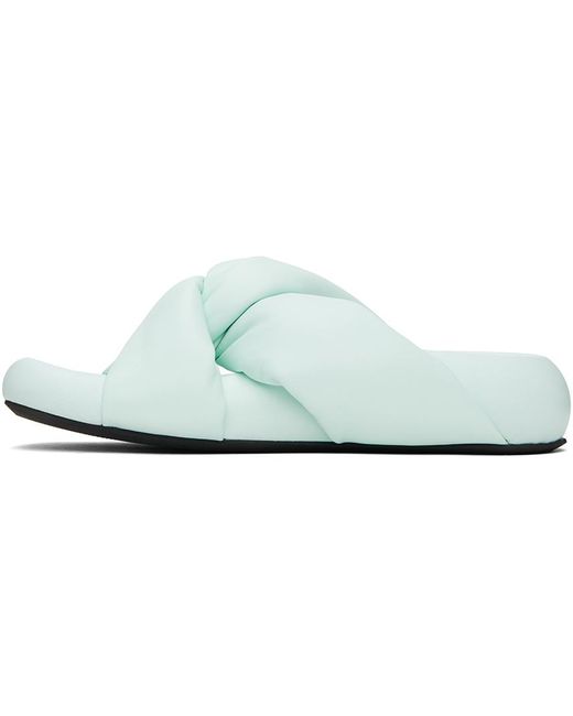 Marni Blue Tie Sandals in Black | Lyst