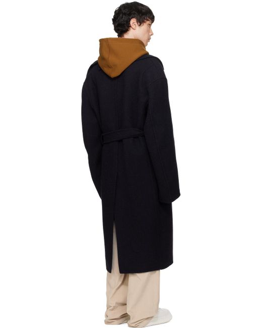 RECTO. Kuse Oversized Coat in Black for Men | Lyst
