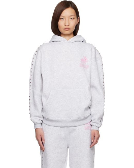 Sandy Liang Mung Bean Hoodie in White | Lyst UK