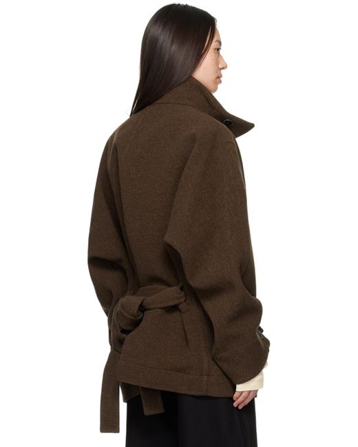 Lemaire Loose-Fit Jacket in Brown | Lyst