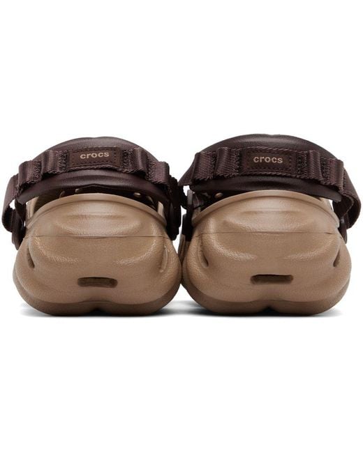 Crocs™ Brown Echo Clogs in Black for Men | Lyst