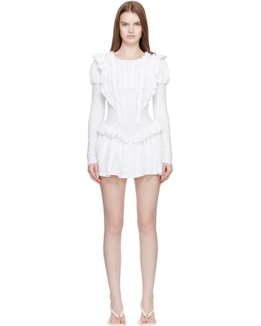 Sandy Liang Acorn Minidress in Black | Lyst UK