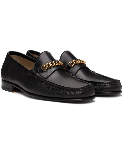 Tom Ford Black York Chain Loafers for Men | Lyst
