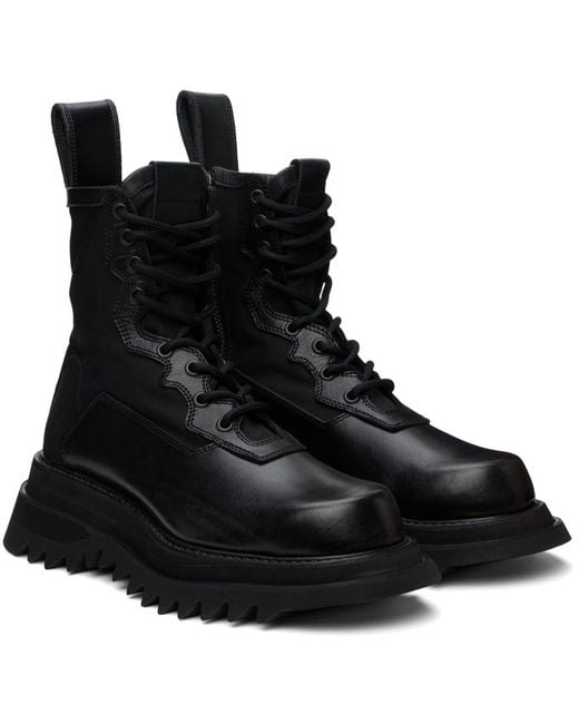 Julius Double-Sole Combat Boots in Black for Men | Lyst