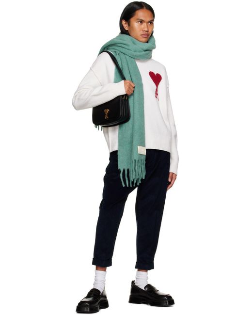 Ami Paris Oversize Scarf in Green for Men | Lyst