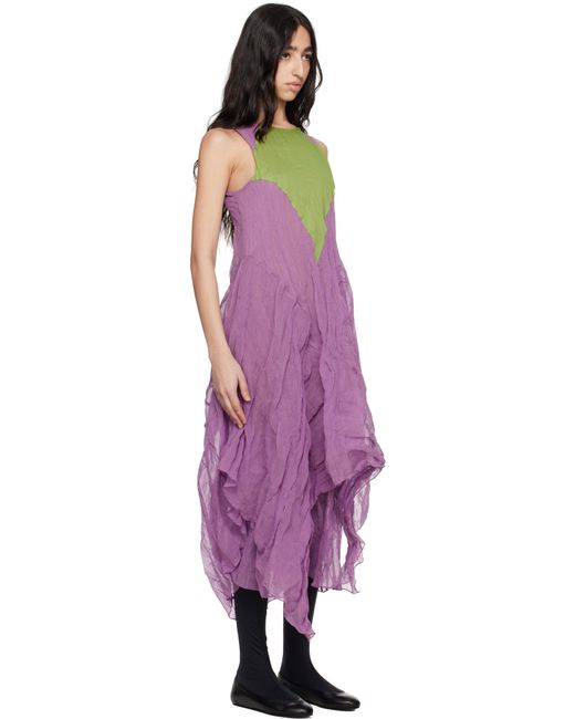 Kiko Kostadinov Shura Sleeveless Maxi Dress in Purple | Lyst