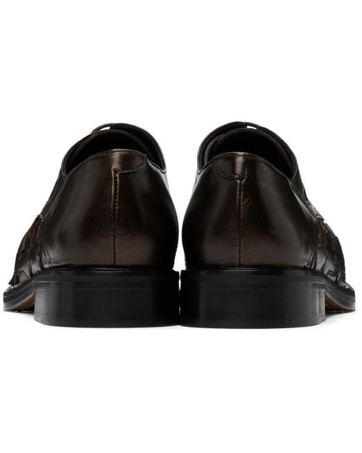 STEFAN COOKE Star Square Toe Derbys in Black for Men | Lyst