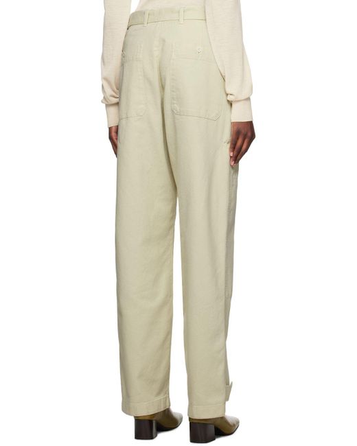 Lemaire Beige Military Jeans in Natural | Lyst