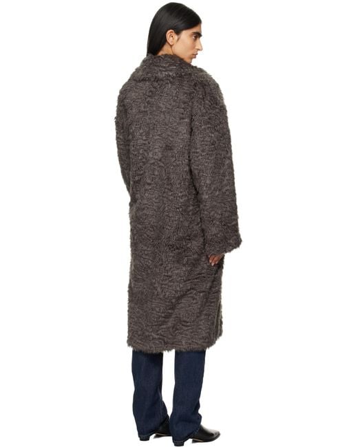 Stand Studio Nicole Faux-fur Coat in Black | Lyst UK