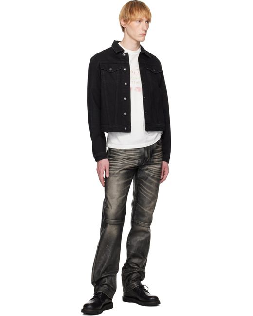 424 Five Pocket Leather Pants in Black for Men | Lyst