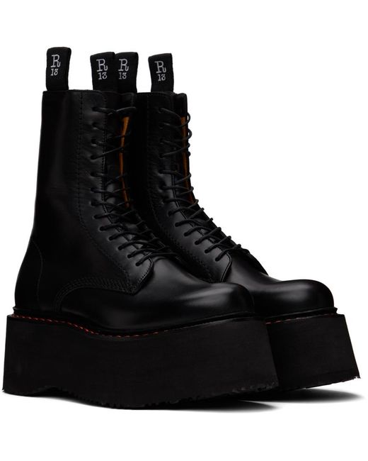 R13 Double Stack Boots in Black | Lyst