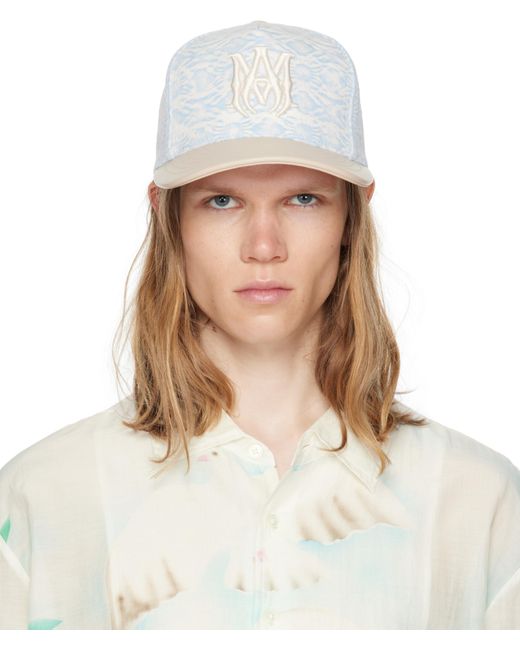 Amiri Ma Leather Brim Denim Cap in Natural for Men | Lyst