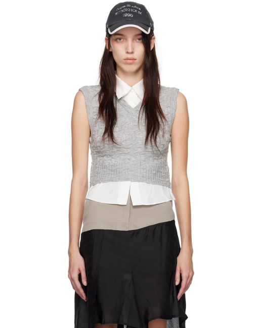 Acne Studios Layered Vest in Black | Lyst