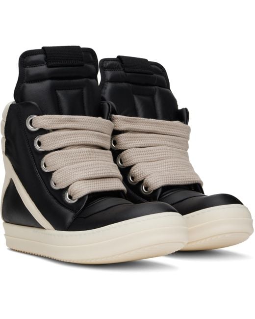 Rick Owens Off- Hollywood Jumbolace Geobasket Sneakers in Black for Men ...