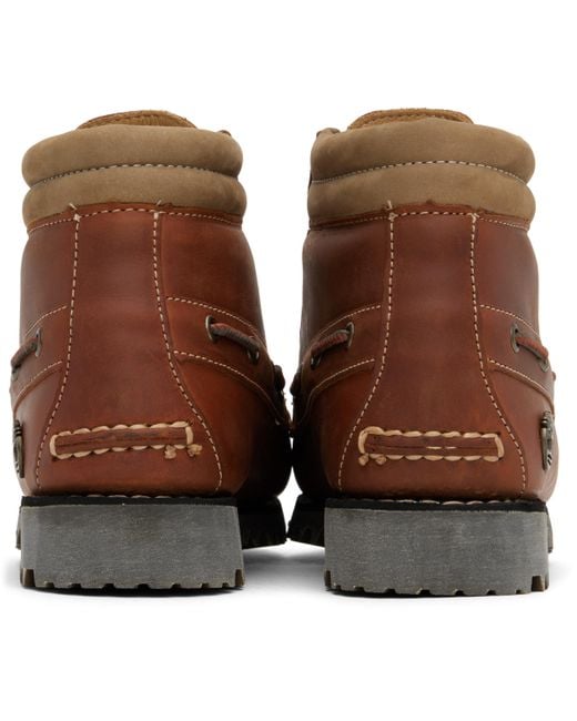 Timberland Tan Authentic Mid Lace-Up Boots in Brown for Men | Lyst