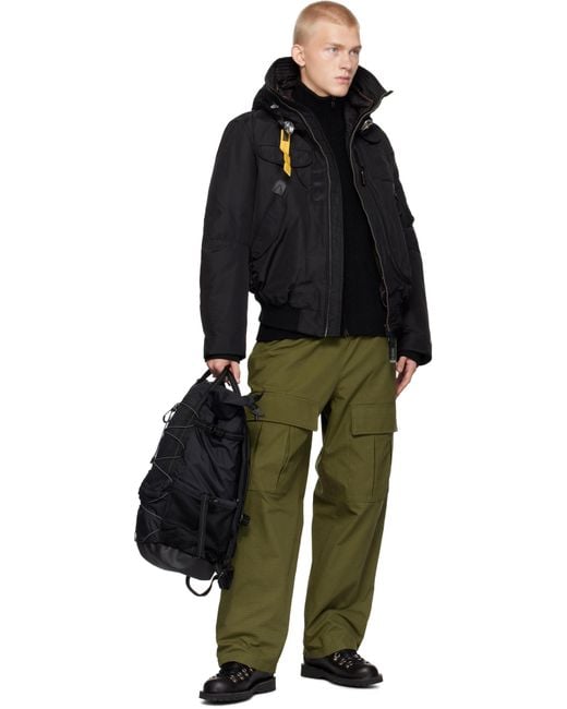 Parajumpers Masterpiece Gobi Hooded Down Bomber Jacket in Black for Men ...
