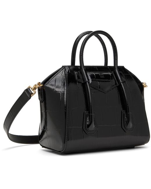 Givenchy Mini Antigona Lock Bag in Black | Lyst