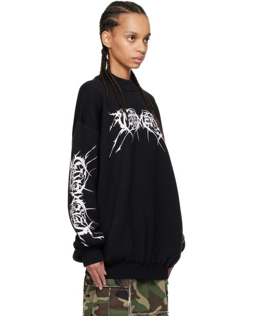 Vetements Metal Logos Sweater in Black | Lyst
