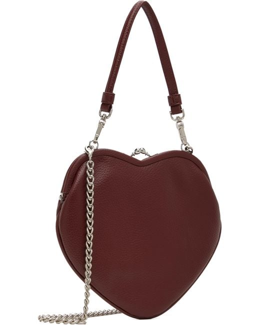 Vivienne Westwood Burgundy Belle Heart Frame Bag in Purple | Lyst