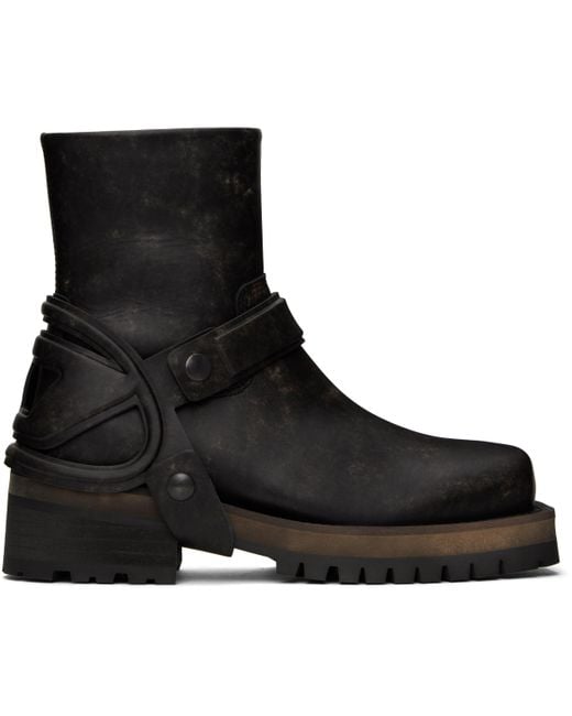 DIESEL D-Texan-Harness Boots in Black for Men | Lyst