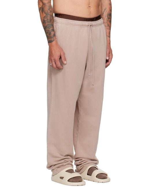Skims Taupe Terry Classic Straight Leg Sweatpants in Natural for Men | Lyst