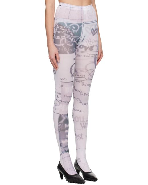 PRAYING Ssense Exclusive Comic Tights in White | Lyst UK