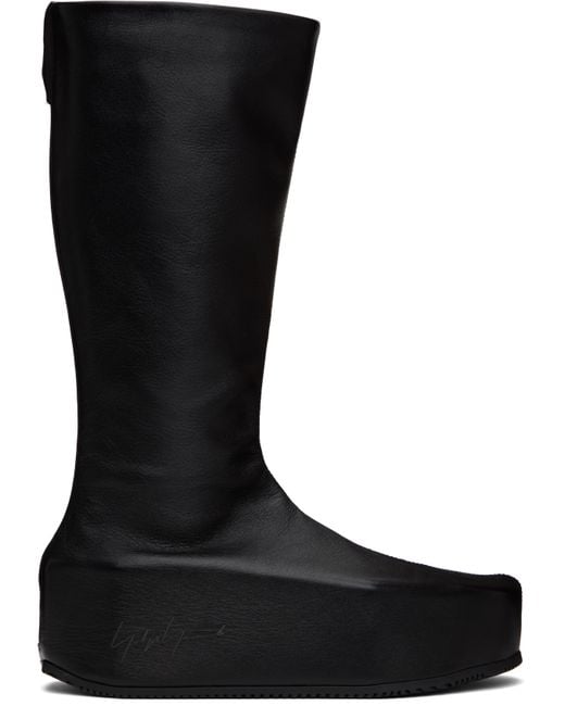 Y-3 Kyasu Overboot Tall Boots in Black | Lyst UK