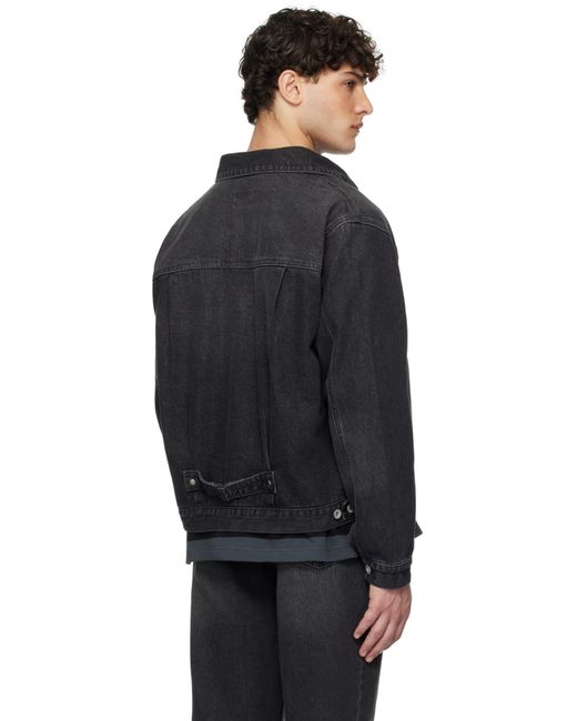 Uniform Bridge Type 1 Trucker Denim Jacket in Black for Men | Lyst