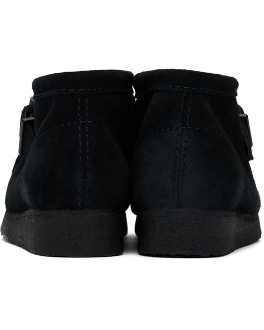 Clarks Wallabee Buckle Boots in Black | Lyst