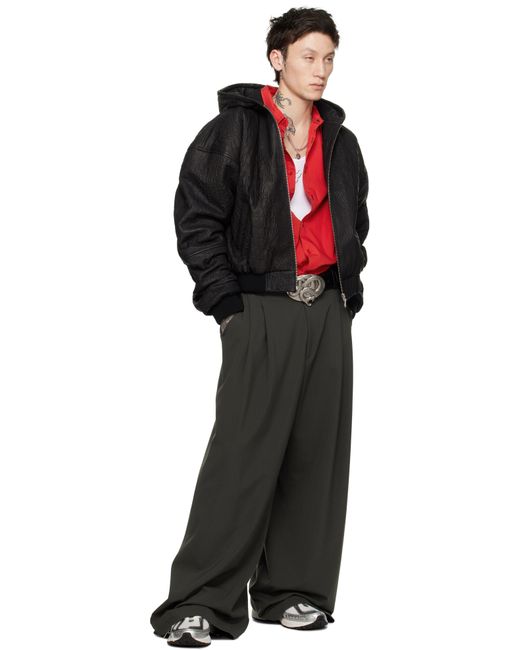 Lu'u Dan Hooded Outlaw Leather Jacket in Black for Men | Lyst