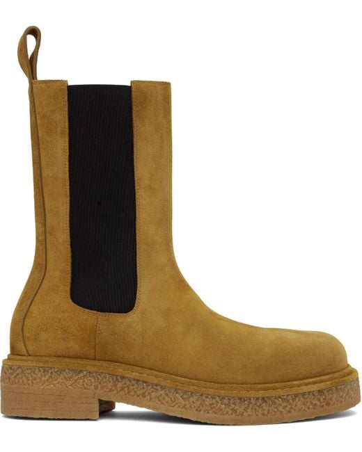 Bottega Veneta Tan Haddock Chelsea Boots in Brown for Men | Lyst
