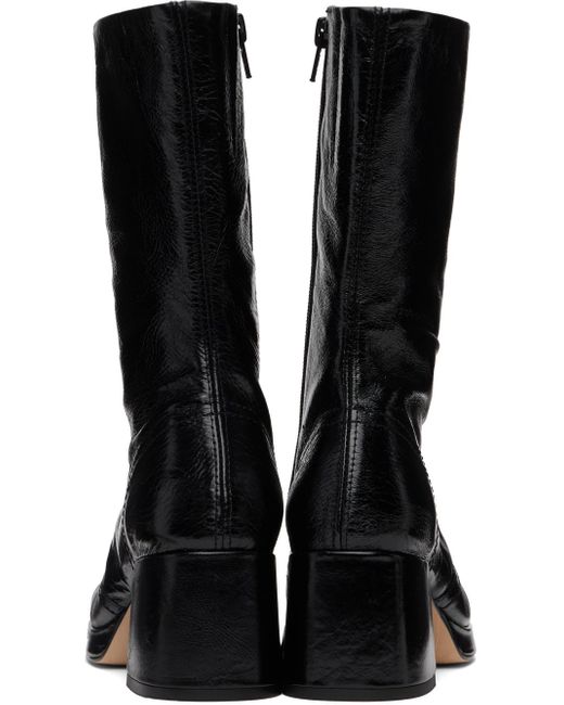 Miista Cass Crinkle Boots in Black | Lyst