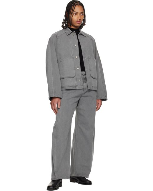 LE17SEPTEMBRE Garment-Dyed Hunting Denim Jacket in Grey for Men | Lyst UK