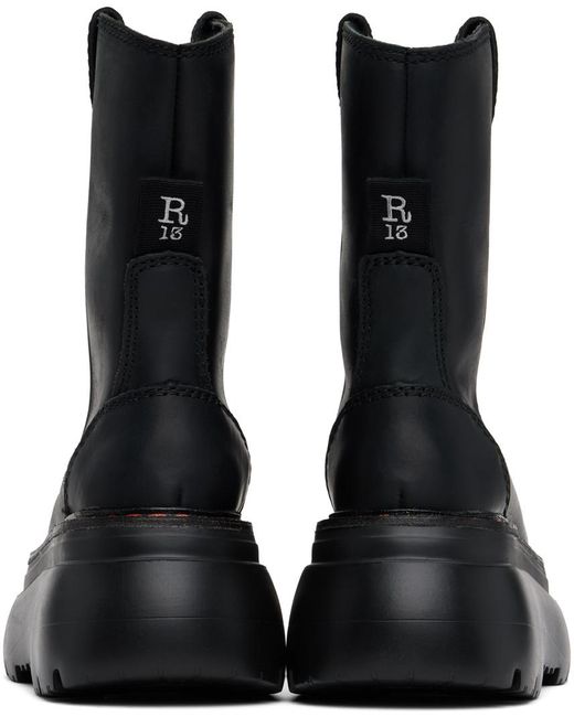 R13 Chunky Workwear Boots in Black | Lyst