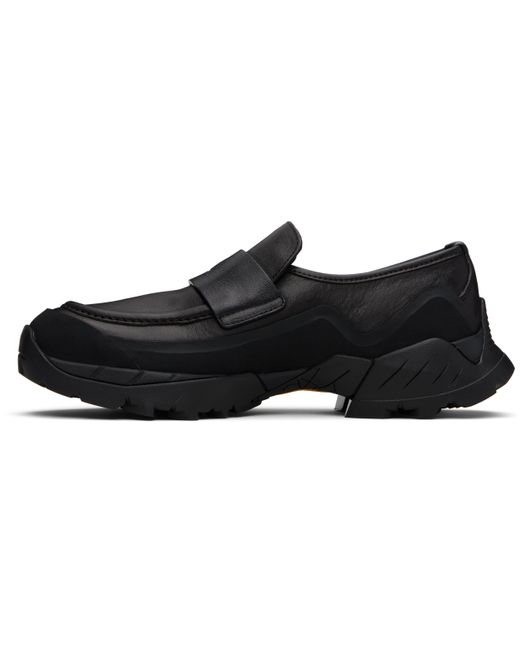 ROA Logo Cutout Loafers in Black for Men | Lyst