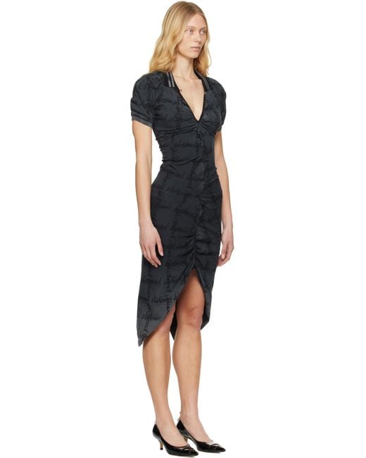 Vivienne Westwood Pulling Midi Dress in Black | Lyst