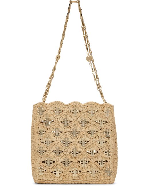 Rabanne Iconic 1969 Raphia Wave Bag in Metallic | Lyst