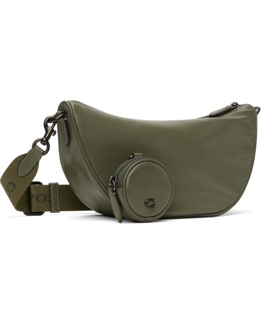 COACH Khaki Hall Soft Sling Bag in Black for Men | Lyst
