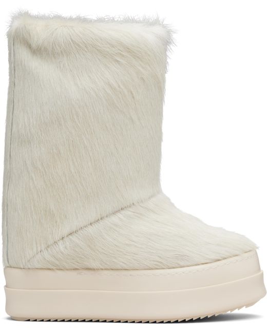 Rick Owens Off- Concordians Mega Bumper Lunar Boots in Natural | Lyst UK