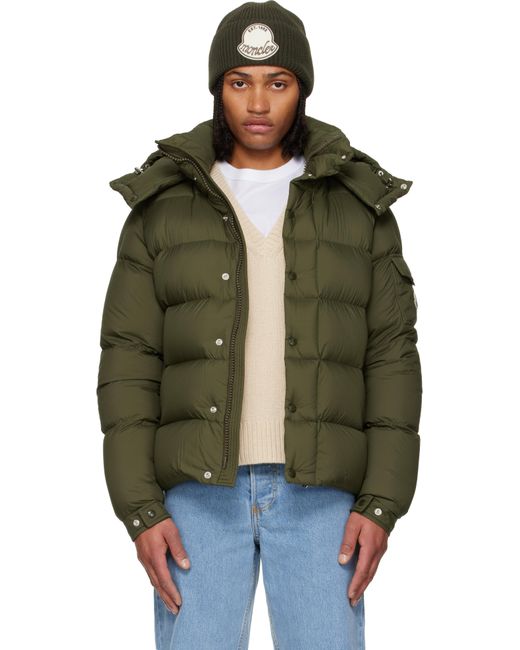 Moncler Maya 70 Hooded Short Down Jacket in Green for Men | Lyst UK
