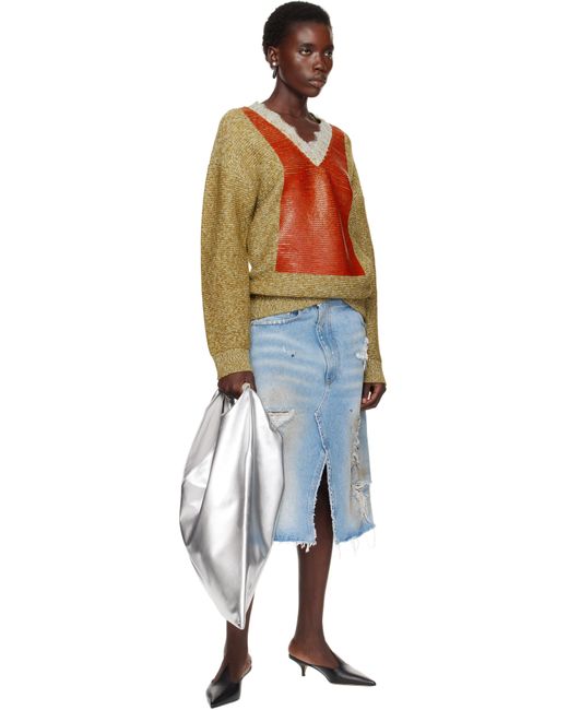 MM6 by Maison Martin Margiela Triangle Tote in Grey | Lyst Australia