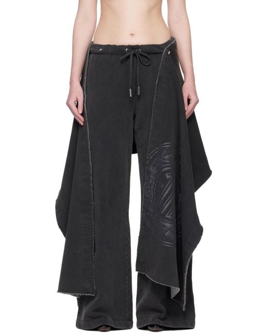 Jean Paul Gaultier Laurel Stamp Sweatpants in Black | Lyst UK