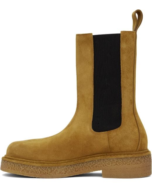 Bottega Veneta Tan Haddock Chelsea Boots in Brown for Men | Lyst