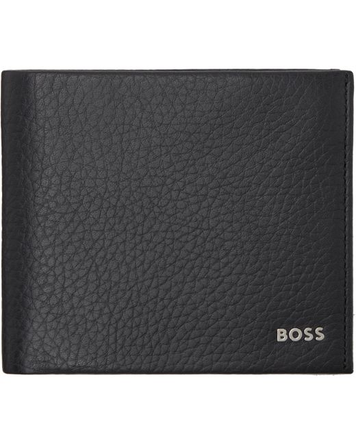 BOSS Logo Lettering Bifold Wallet in Black for Men | Lyst