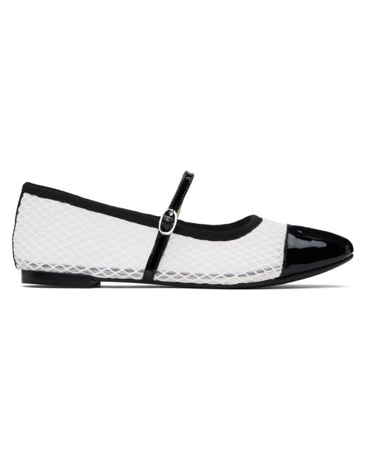 Repetto Georgiana Mesh Mary-Jane Ballerina Flats in Black | Lyst