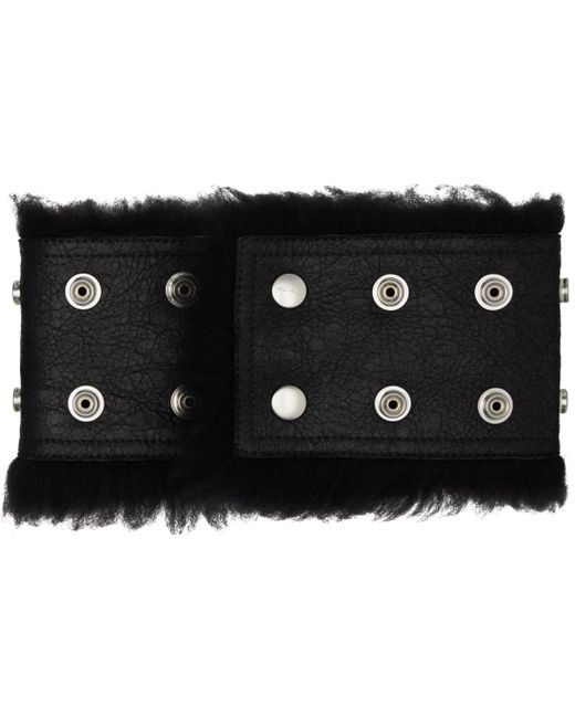 Rick Owens Concordians Shearling Neck Band in Black for Men | Lyst